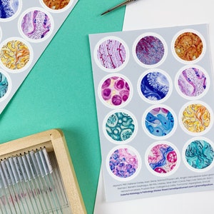Histology&pathology Watercolor Stickersheet With 12 Matte Stickers - Etsy