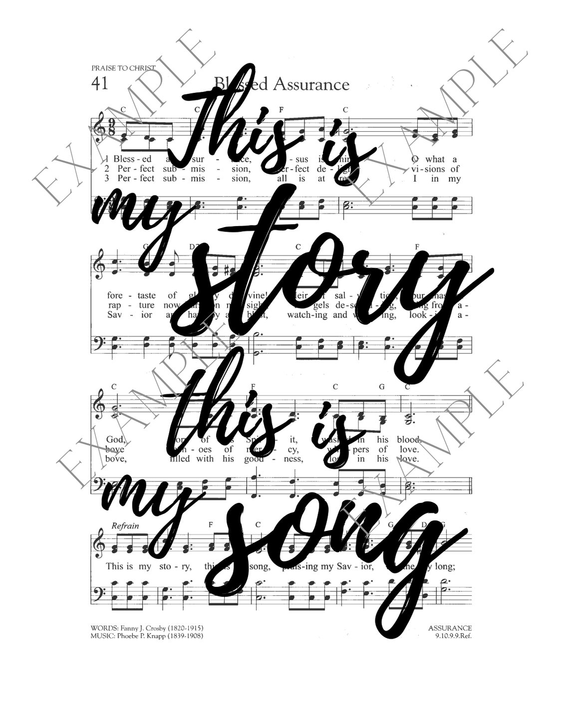 This is My Story This is My Song Printable Wall Hanging. DIY Hymn Art ...