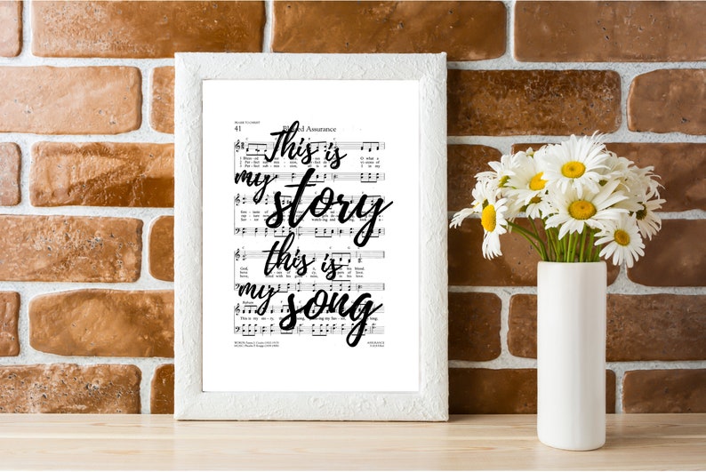 This is My Story This is My Song Printable Wall Hanging. DIY Hymn Art ...