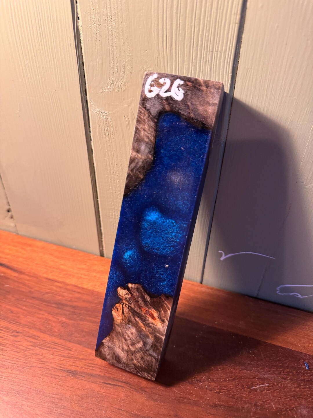 626 Block Stabilised Handle, Burl, Walnut Burl, Handle Blank, Wood ...