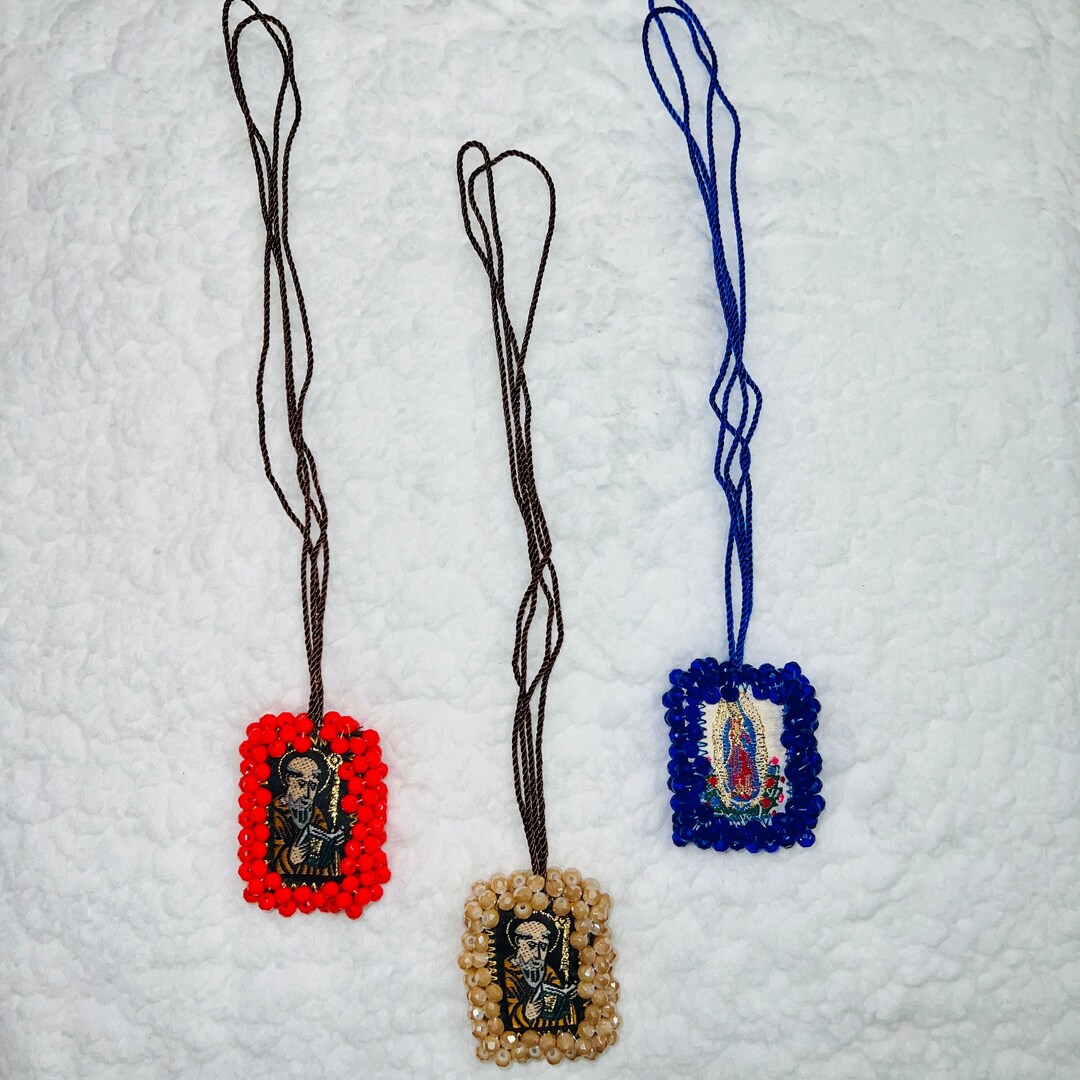 Religious Scapular of Virgin Mary, Scapulario De San Benido, Bendicion ...