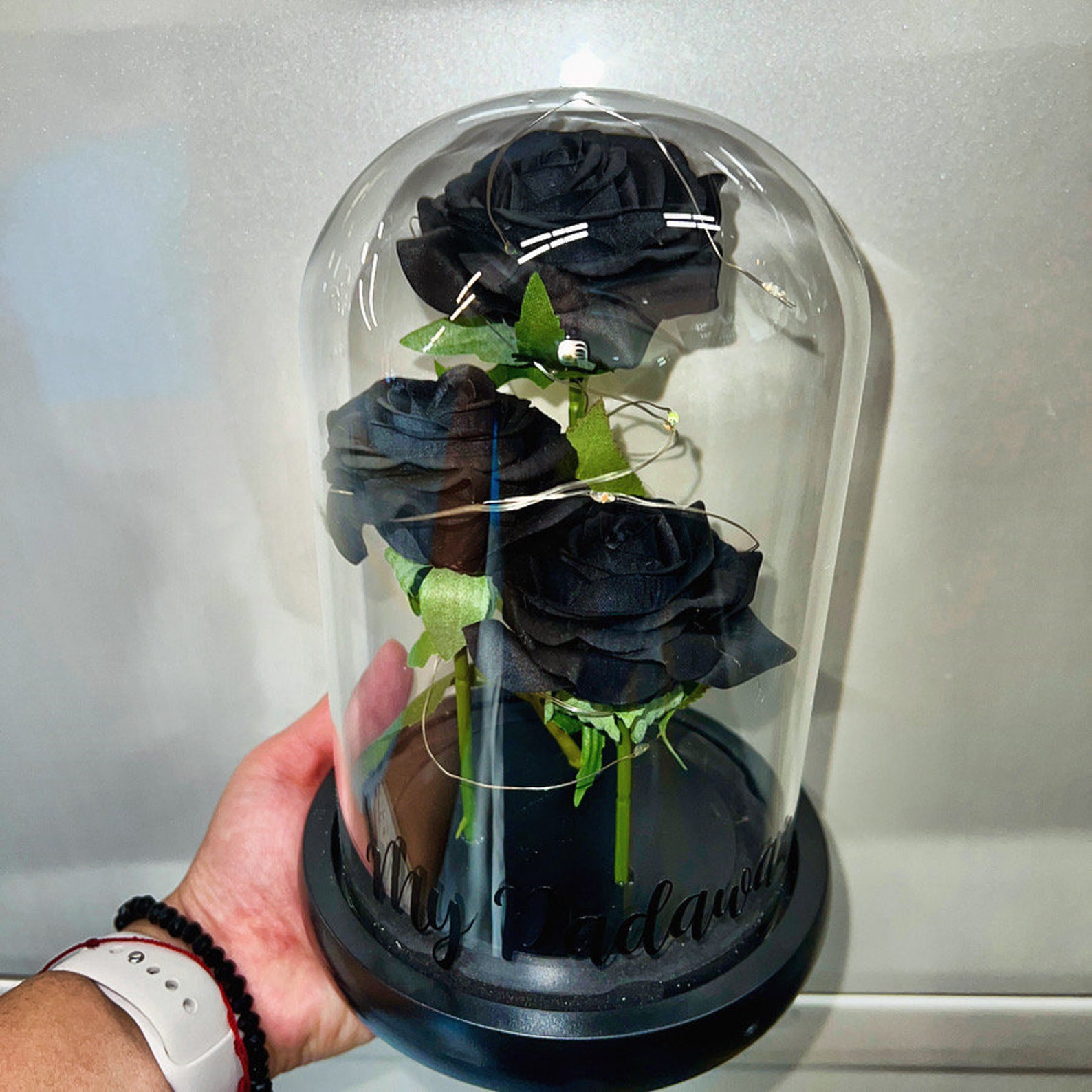 Personalized Enchanted 3 Rose, Enchanted Big Dome, Mother’s Day Rose ...
