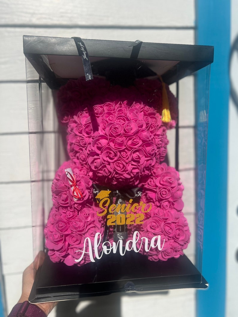 Personalized Graduation Rose Bear Class 2022 Bear Senior - Etsy