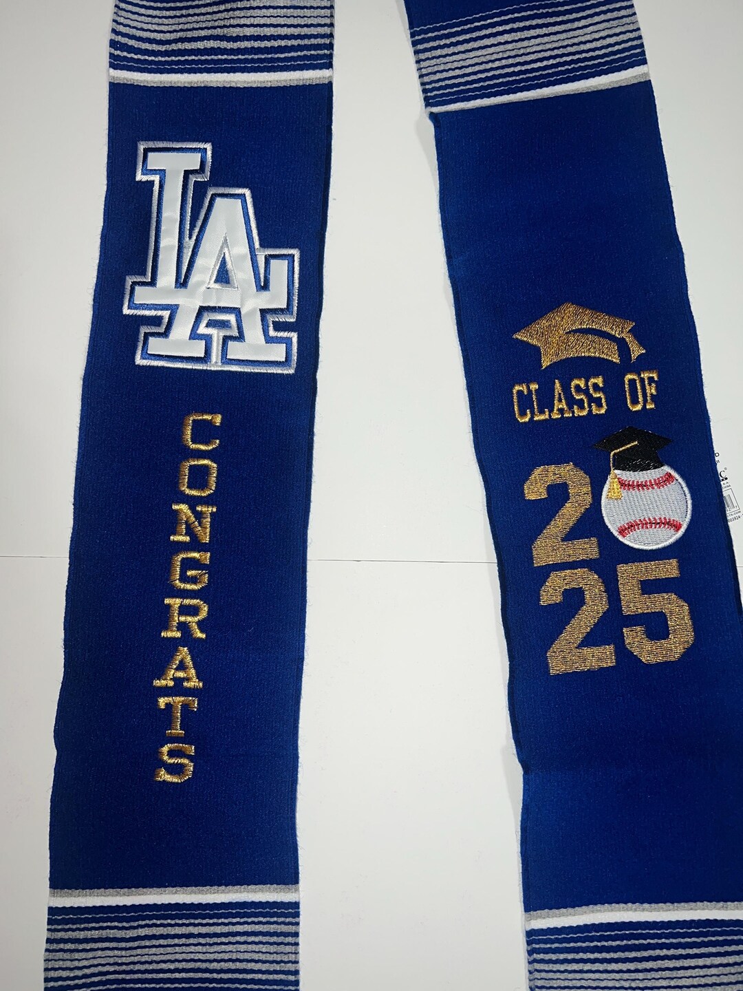 Los Angeles Baseball Serape Graduation Stole Sash, Class 2025, Latino ...