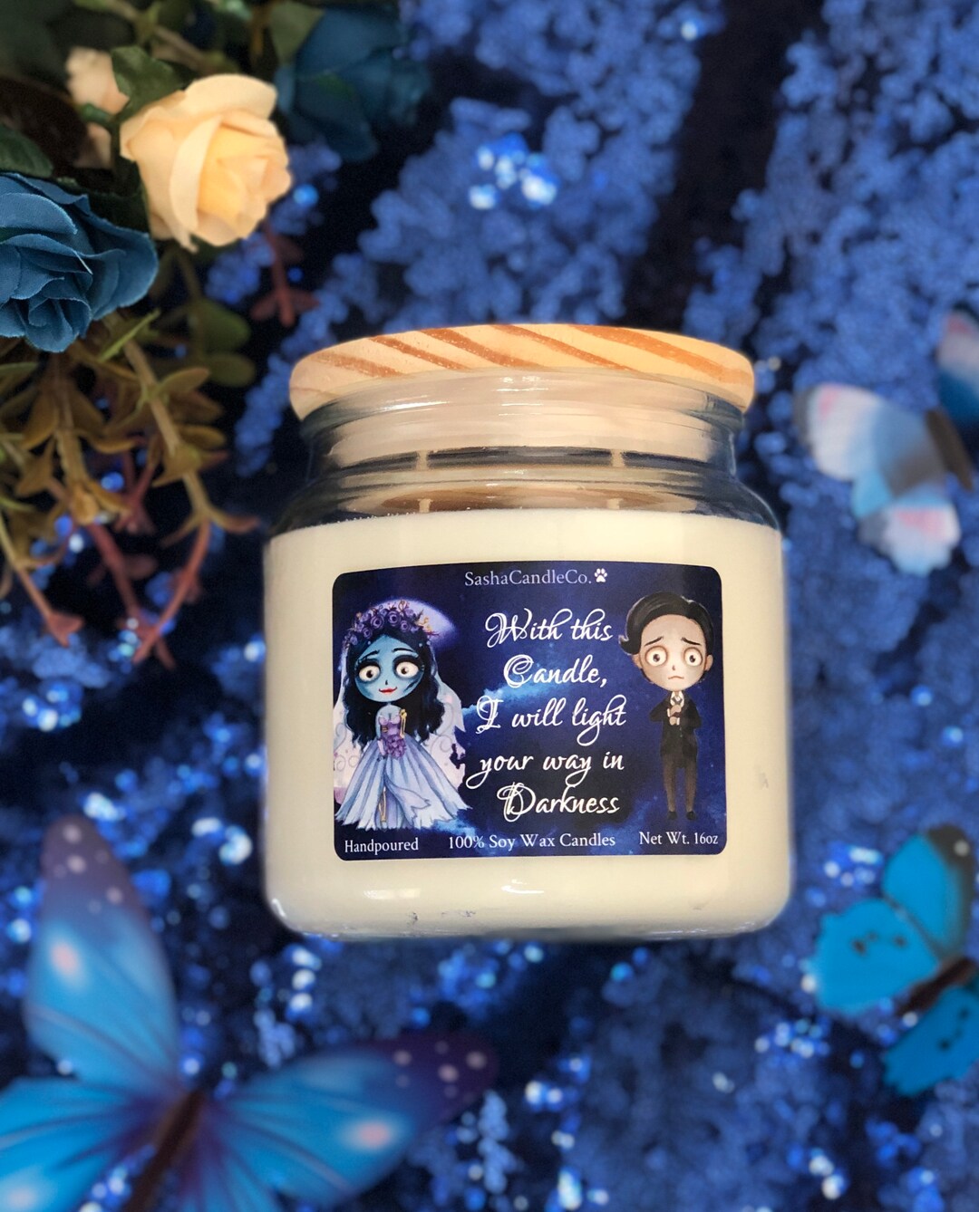 Corpse Bride 100% Soy Wax Apothecary Candle W/ Wooden Lid - Etsy