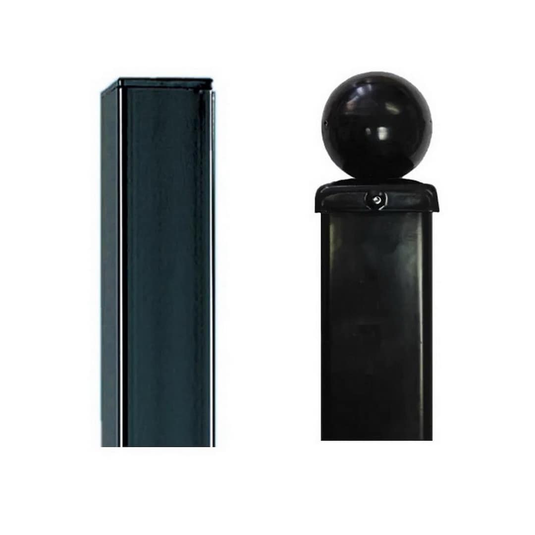 Concrete-in Blank Square Metal Post, Flat Top or Ball Top for Garden ...