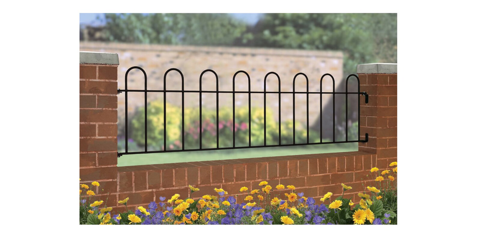 Court Hoop Top Metal Railing Panel 1830mm GAP X 492mm High Fencing ...