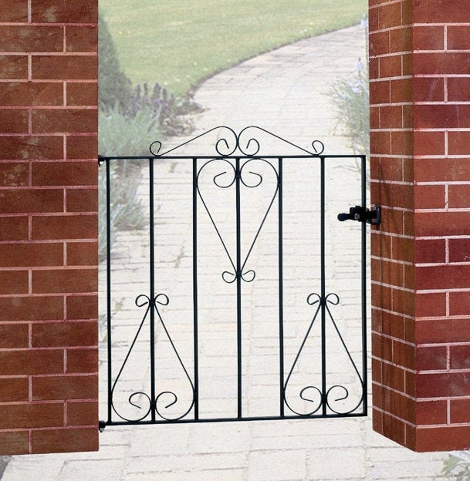 Classic Scroll Metal Garden Gate Wrought Iron Style - Etsy UK