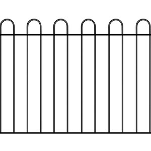 Court Hoop Top Metal Garden Fence Panel 1830mm GAP X 950mm High Fencing ...