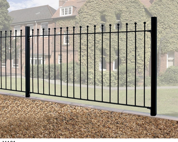 Low Wall Metal Railing , Panels Made to Size , Steel Fencing ...