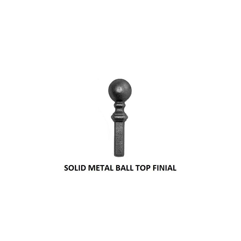 Manor Ball Finial Arched Metal Railing Panel 1830mm GAP X 625mm High ...
