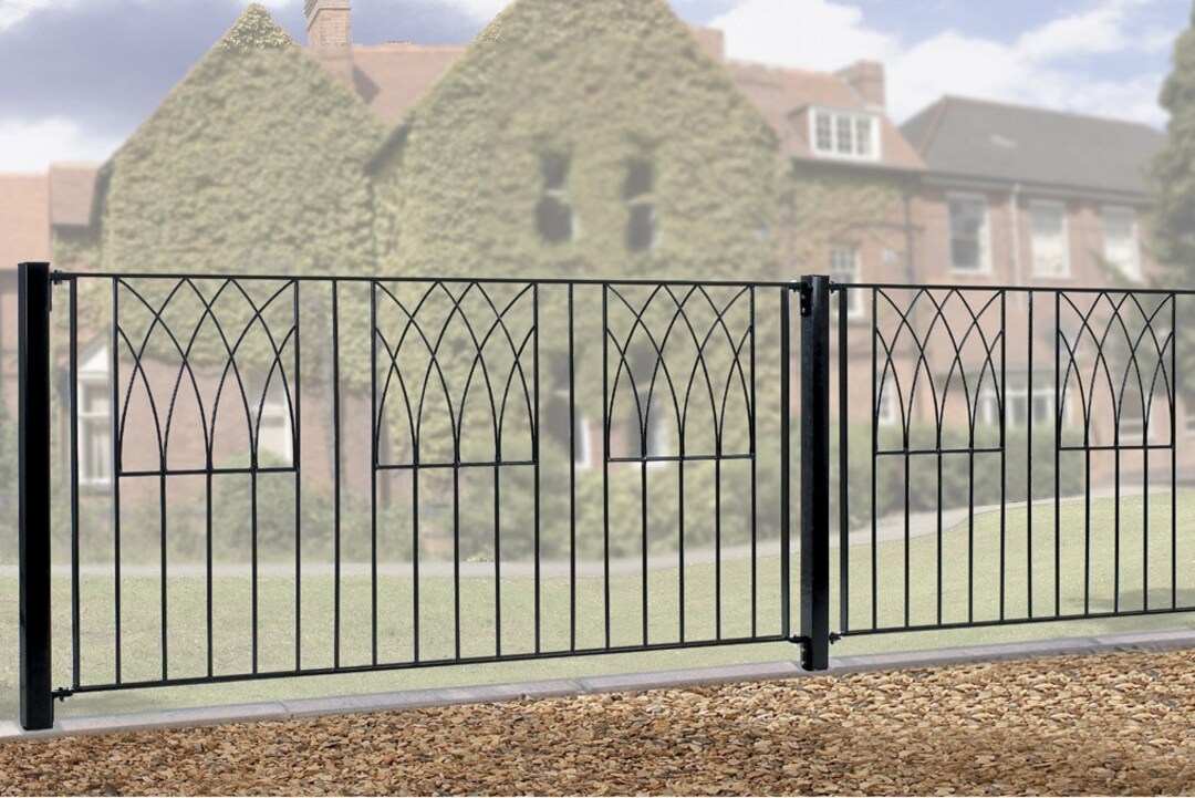 Abbey Modern Metal Fence Fencing Panel 1830mm GAP X 812mm High - Etsy UK