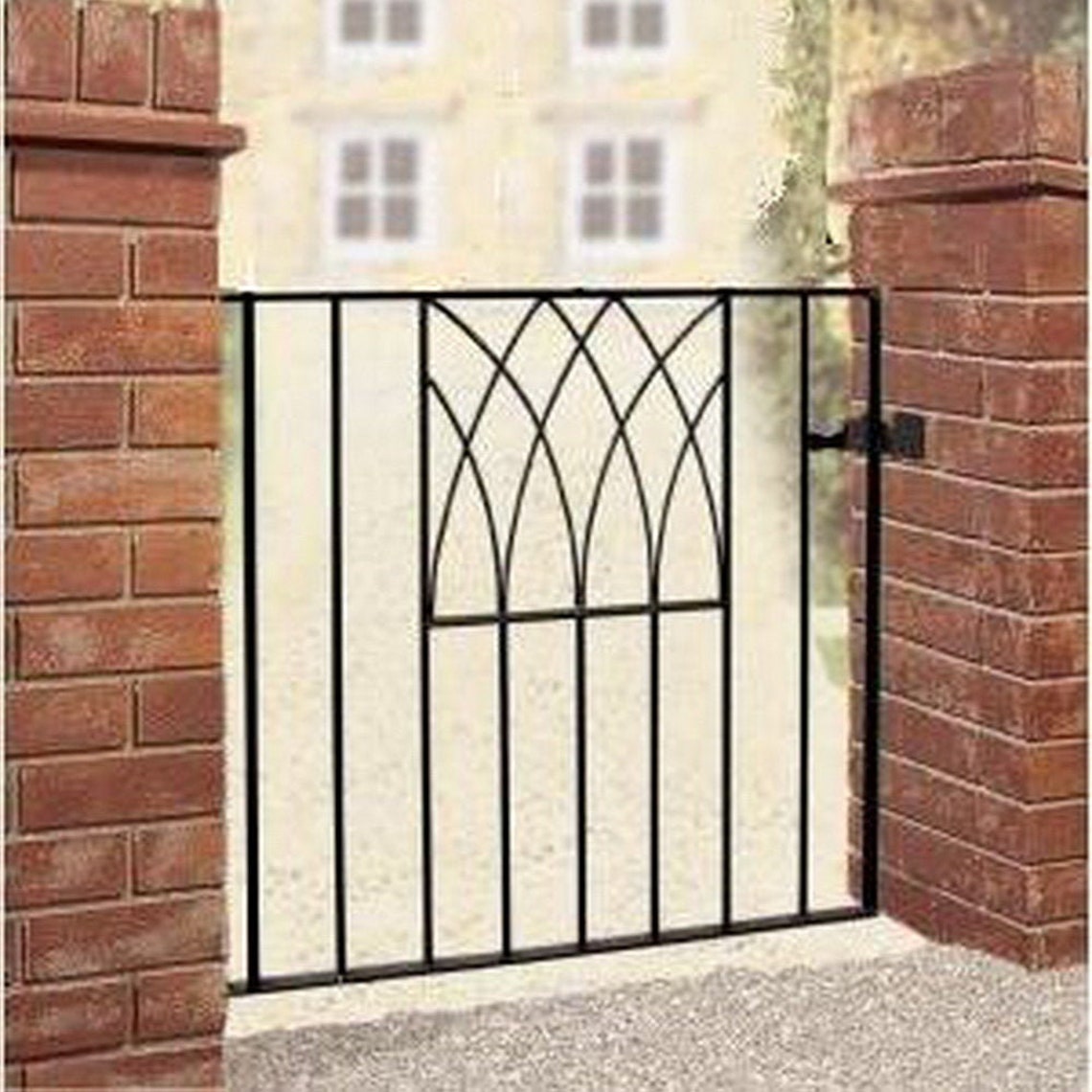 Abbey Modern Flat Top Metal Garden Gate 812mm High - Etsy UK