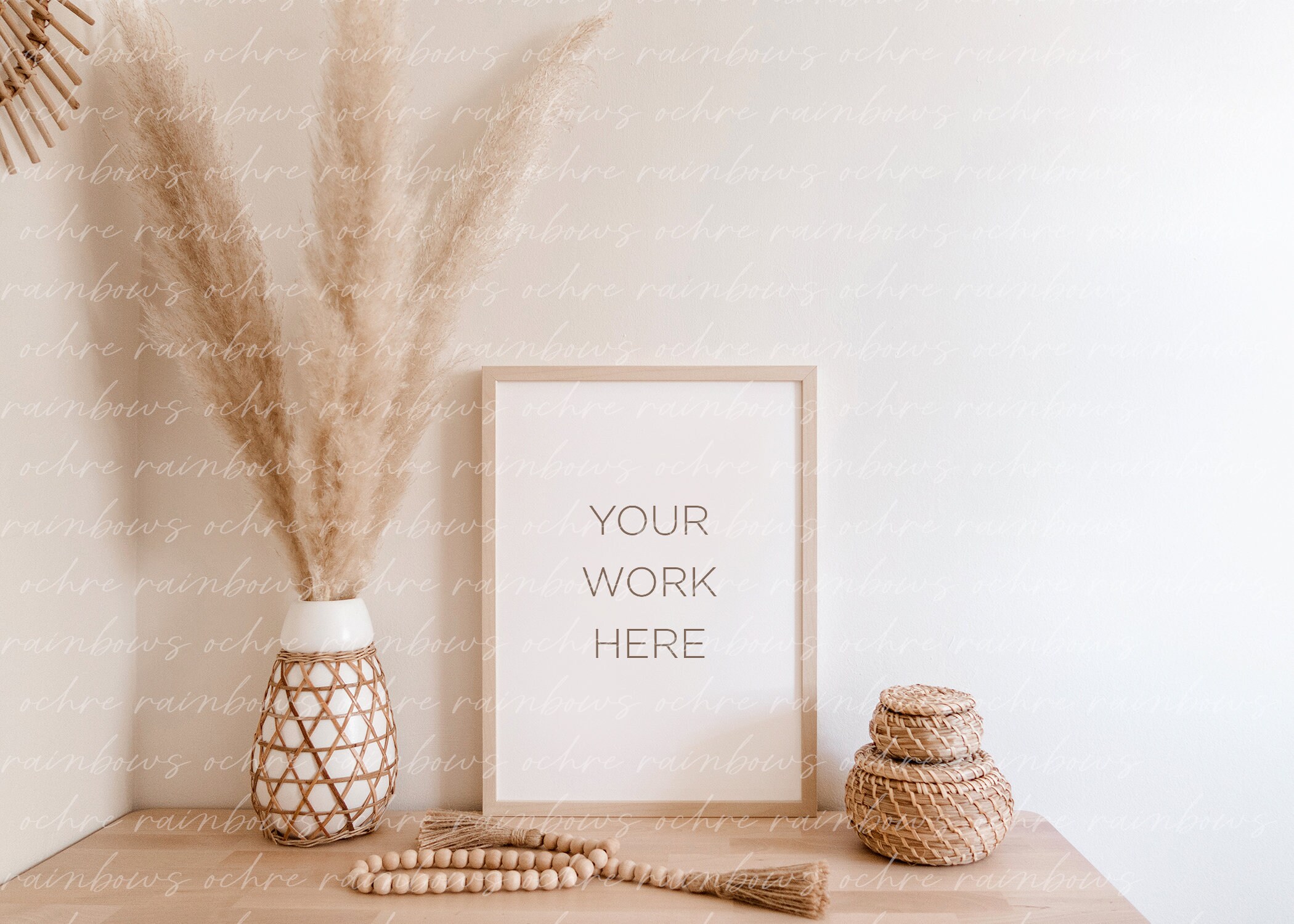 Frame Mockup Boho Frame Mockup Minimalist Mockup Poster Mockup - Etsy