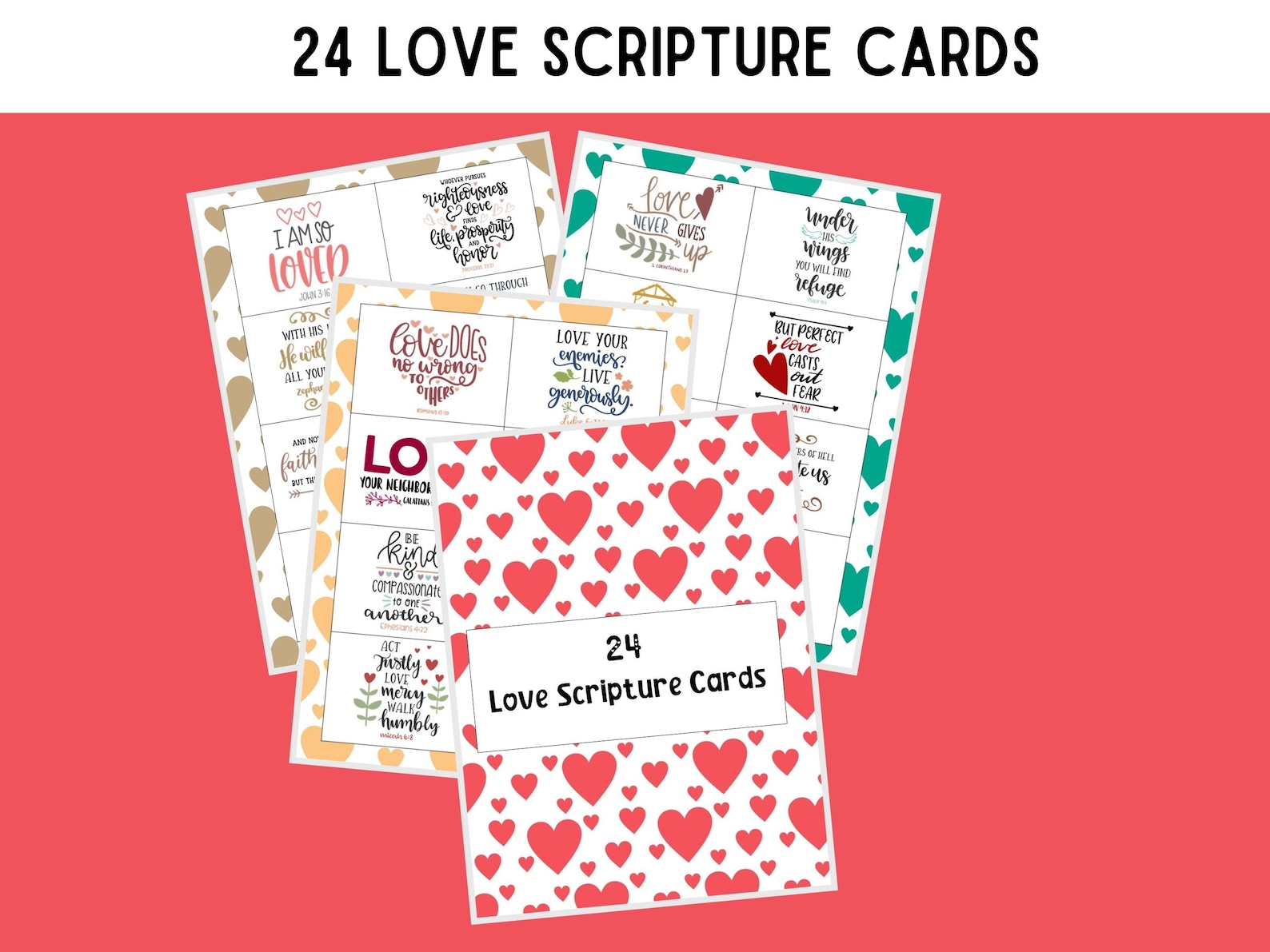 Valentine's Day Cards, Printable Bible Verse Valentine Cards, Love ...