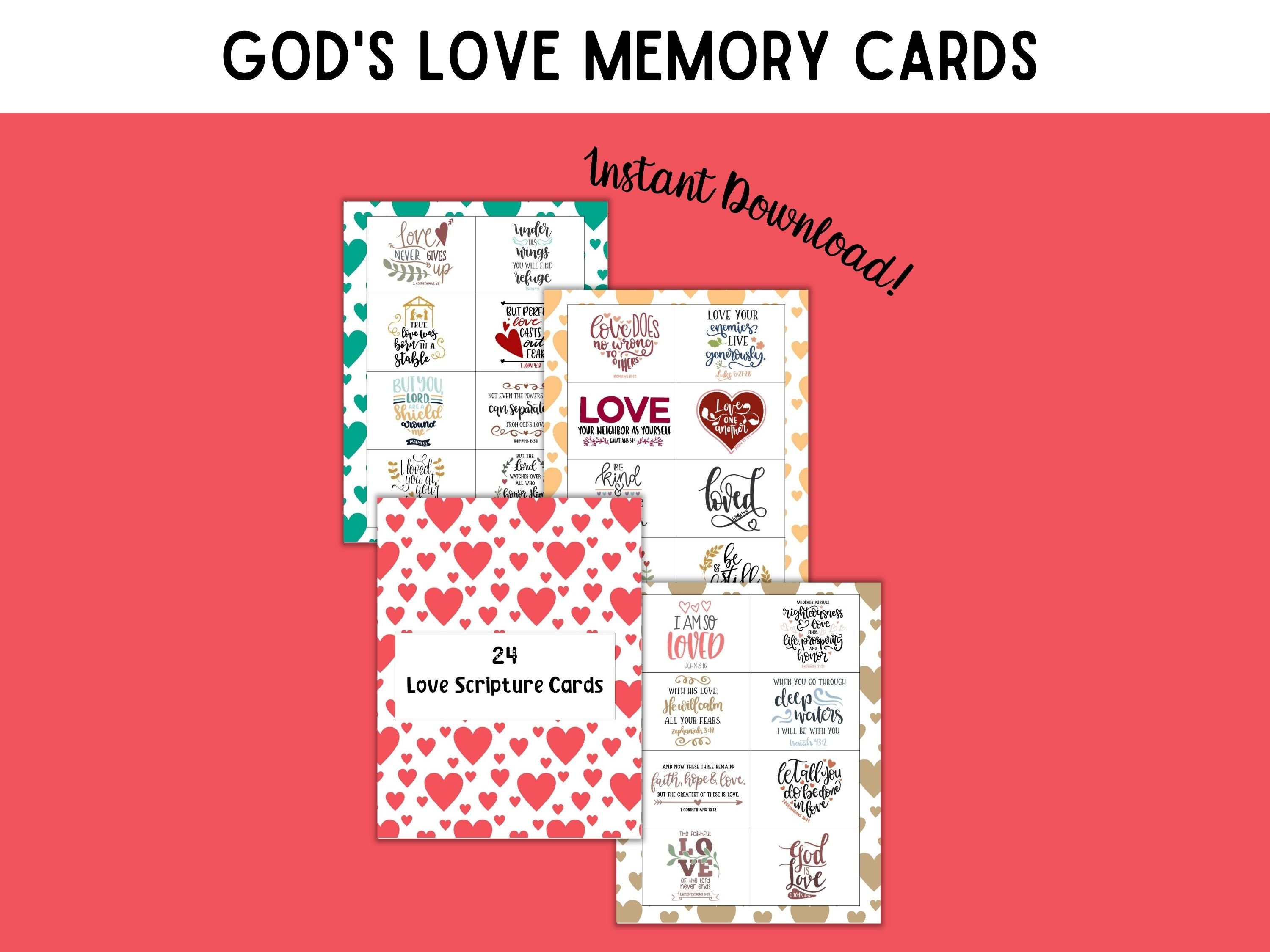 Printable Love Bible Verses, Love Scripture Cards, Printable Bible Love ...