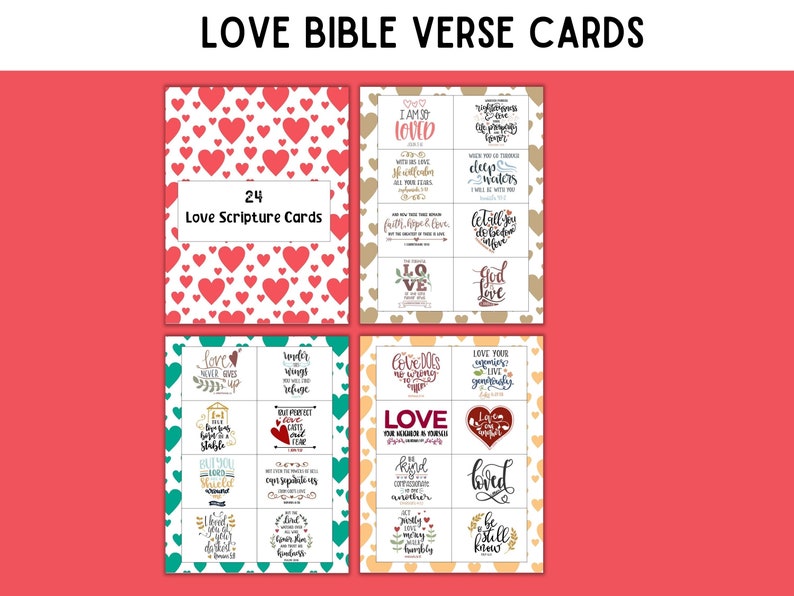 Valentine's Day Cards, Printable Bible Verse Valentine Cards, Love ...