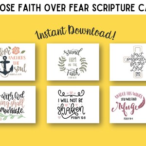 Faith Over Fear Bundle: Bible Verse Cards, Coloring Pages, Workbook ...