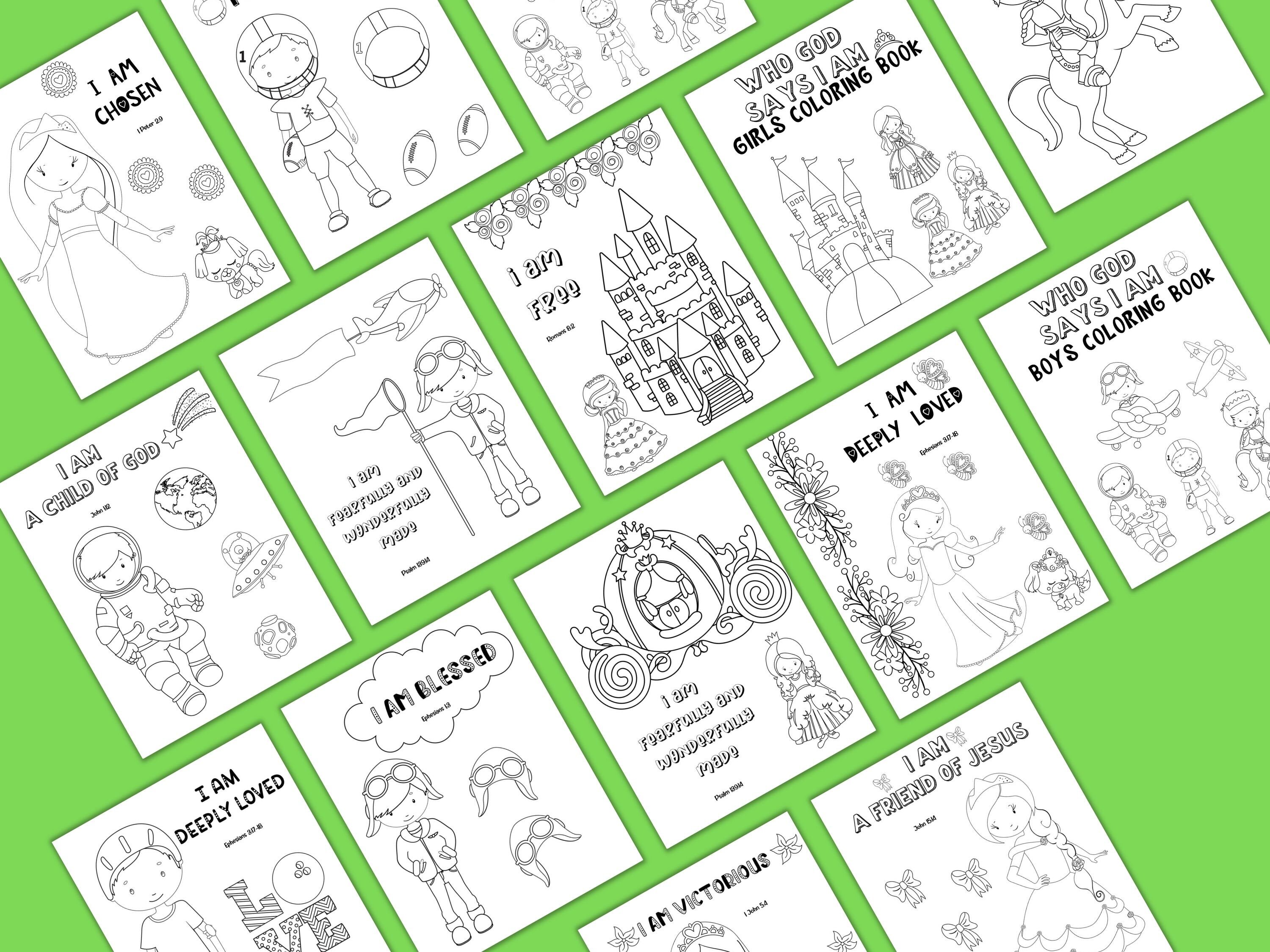 Kids Bible Coloring Pages, Kids Scripture Coloring, Identity in Christ ...
