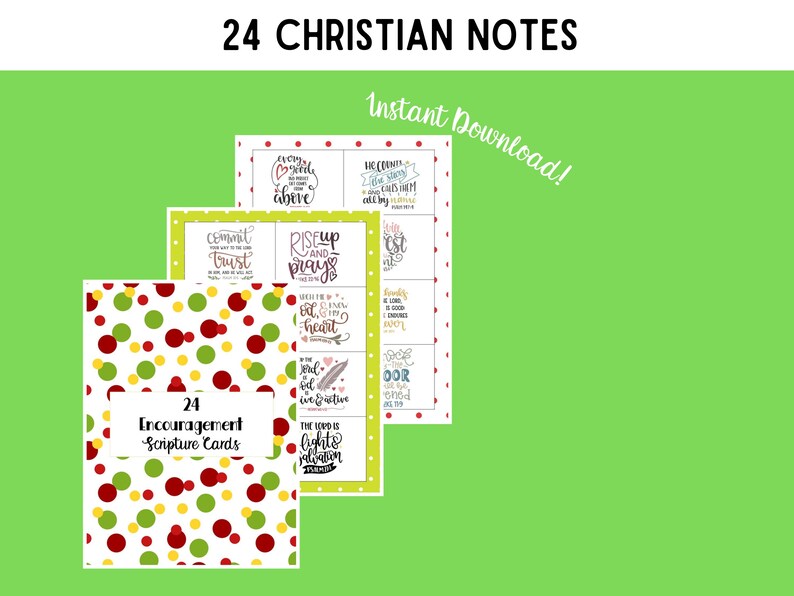 Inspirational Christian Encouragement Cards, Printable Bible Verse ...