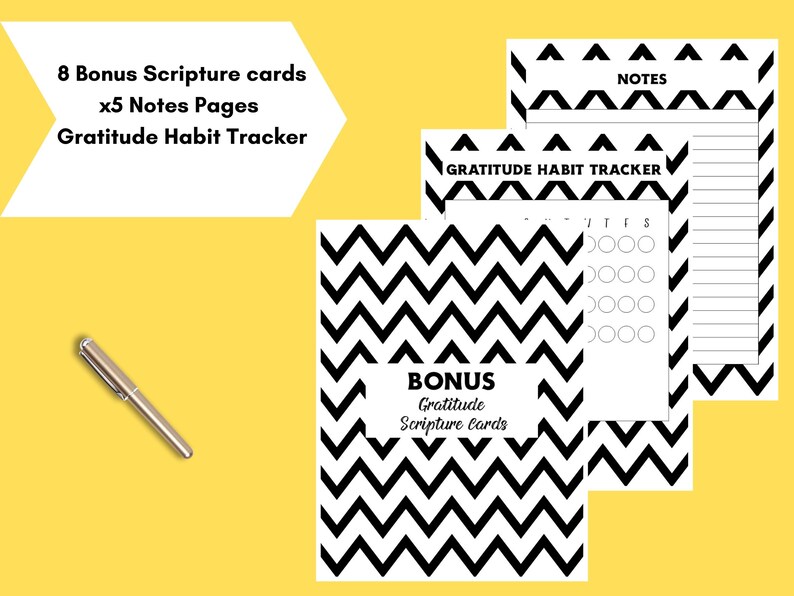 Daily Gratitude Journal, Printable Gratitude Pages, 30 Day Challenge ...