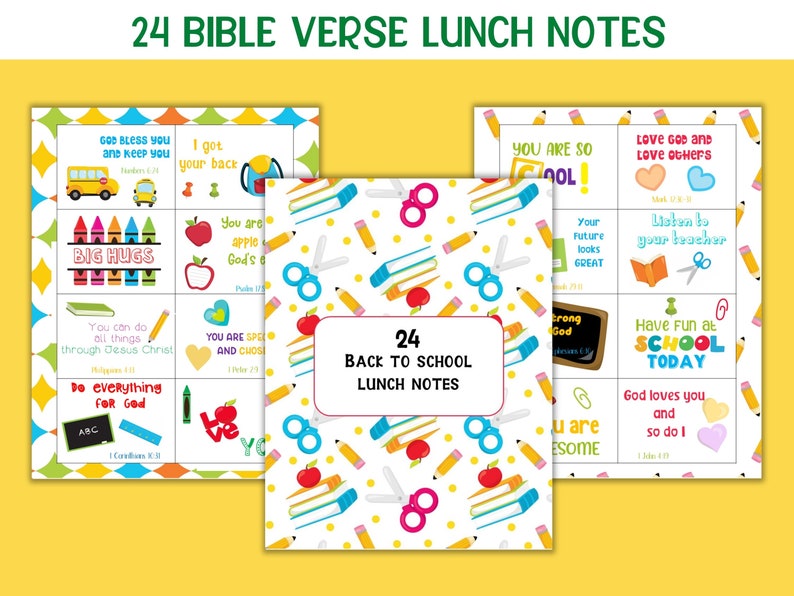 Kids Lunchbox Notes, Printable Love Notes, School Mini Notes, Back to ...