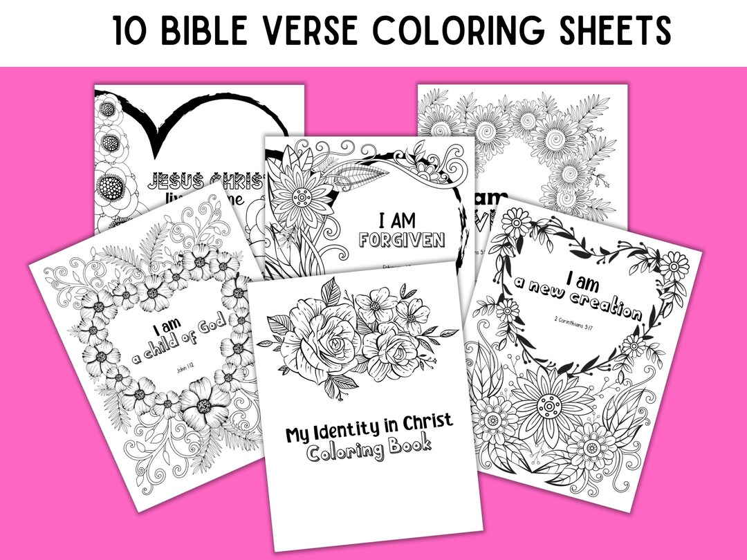 Bible Coloring, Identity in Christ, Floral Coloring Pages, Christian ...