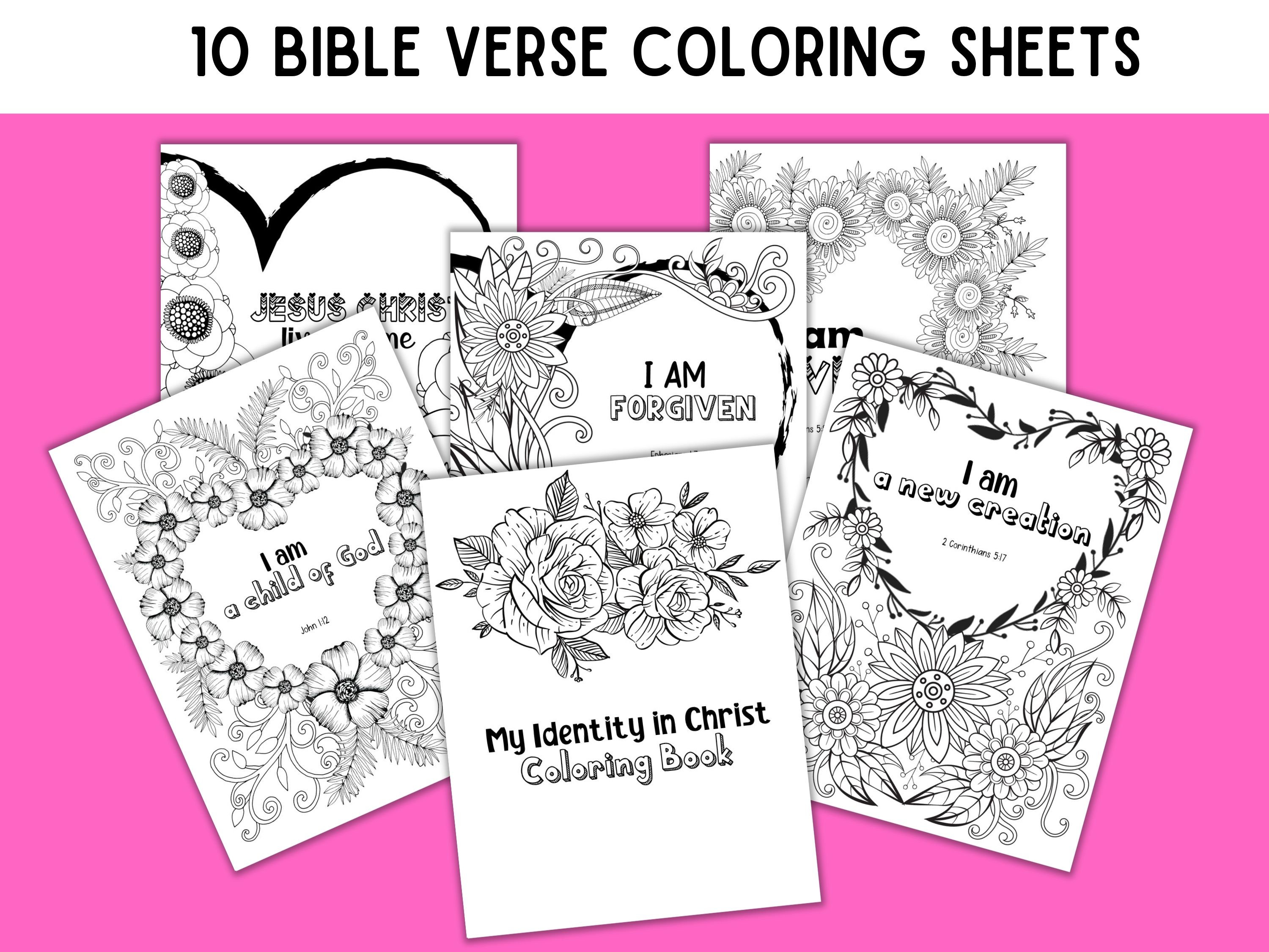 Bible Coloring, Identity in Christ, Floral Coloring Pages, Christian ...