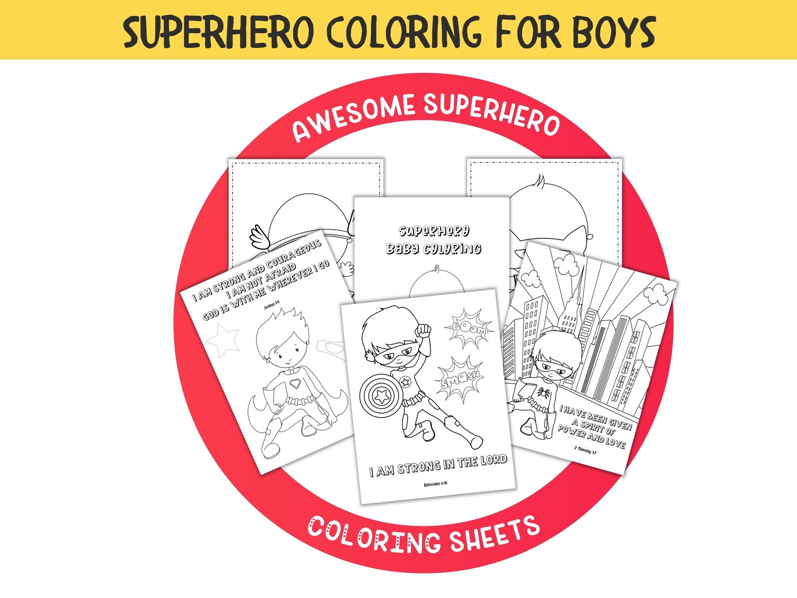 Superhero Activity Pages, Superhero Coloring, Boys Activity Pages ...