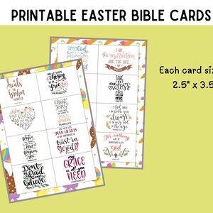 Easter Scripture Cards: Set of 16 Bible Verse Prints (digital Download ...