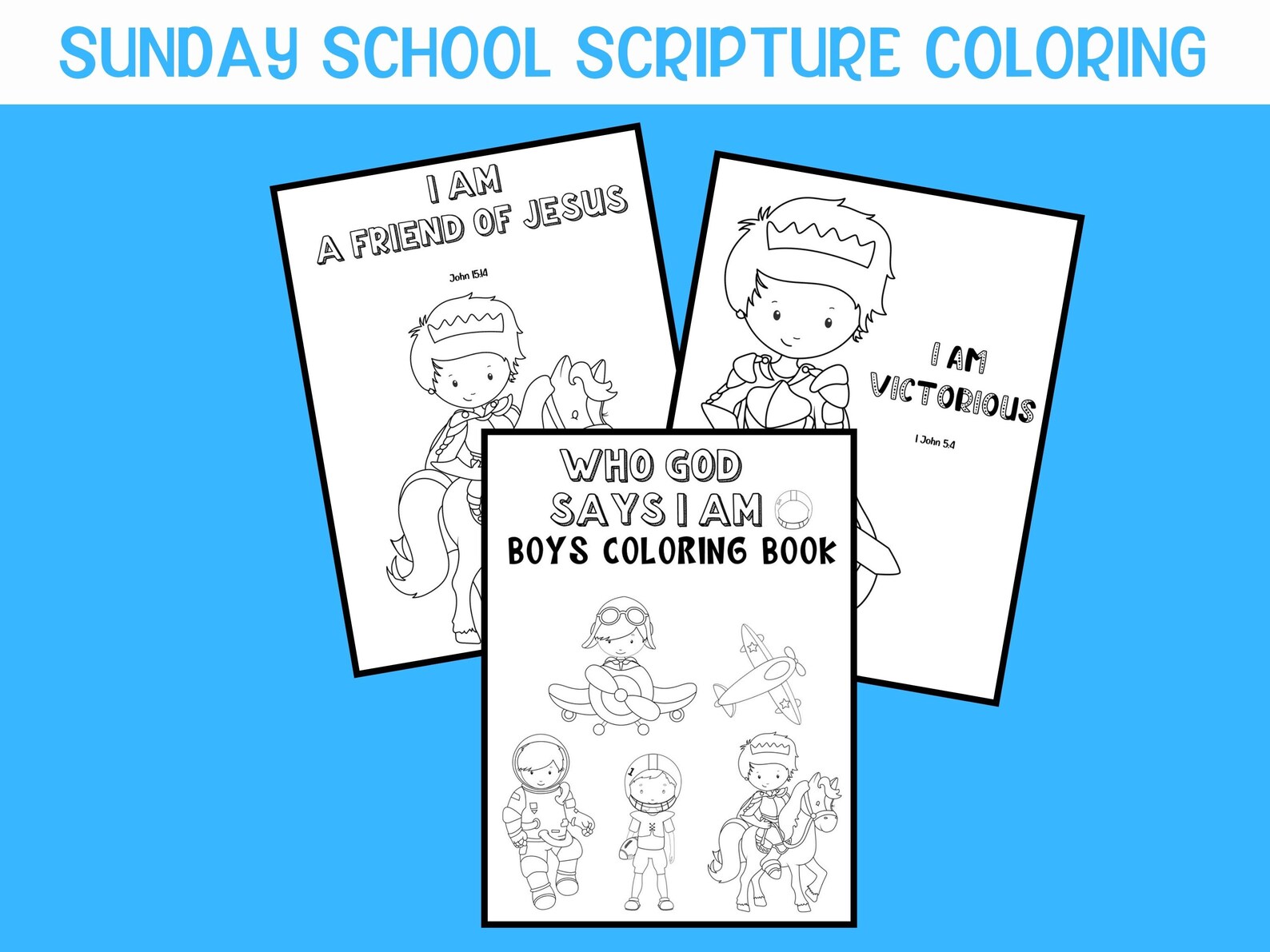 Boys Coloring Book, Identity in Christ Coloring Pages, Who God Says I ...