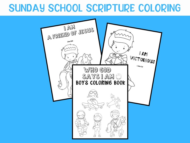 Boys Coloring Book, Identity in Christ Coloring Pages, Who God Says I ...