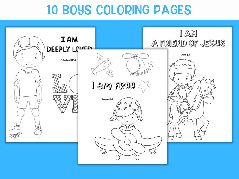 Boys Coloring Book, Identity in Christ Coloring Pages, Who God Says I ...