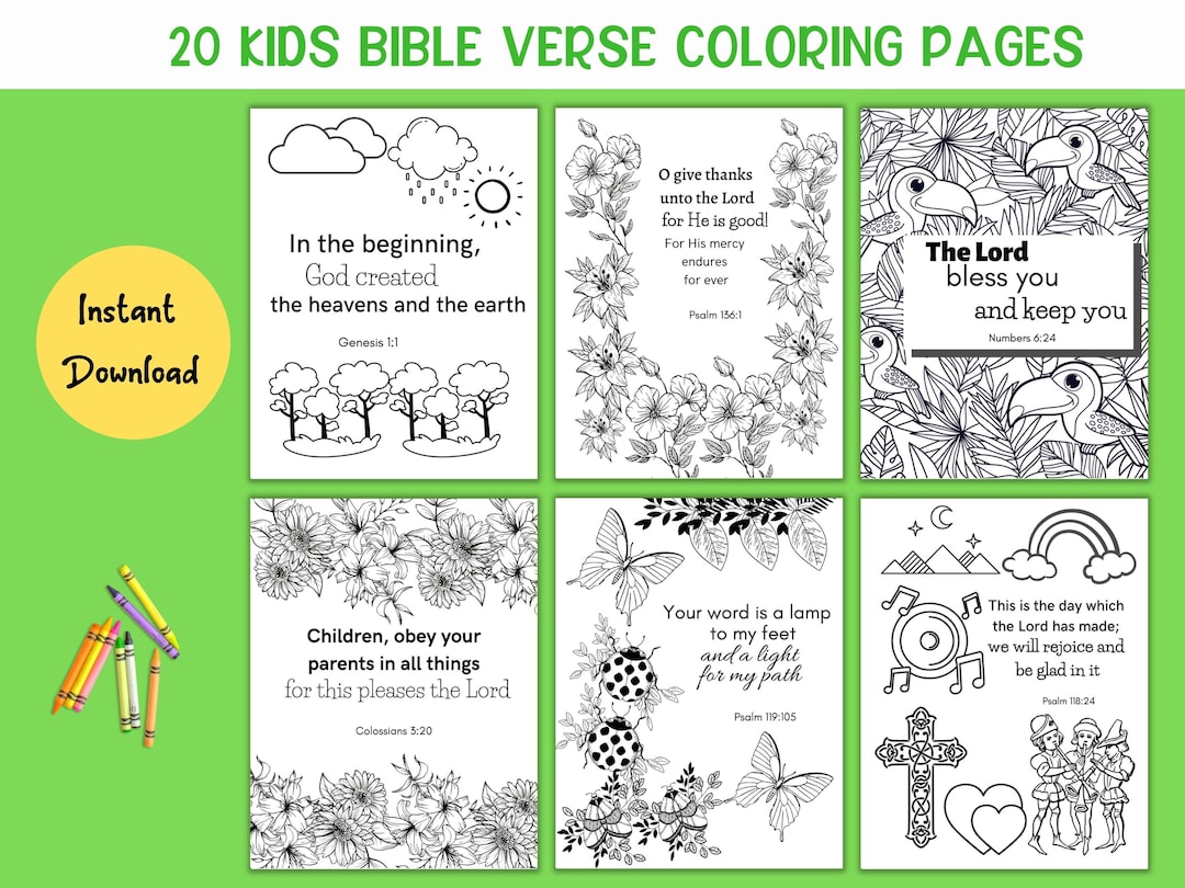 Kids Bible Coloring, Bible Verse Coloring, Kids Coloring Sheets ...