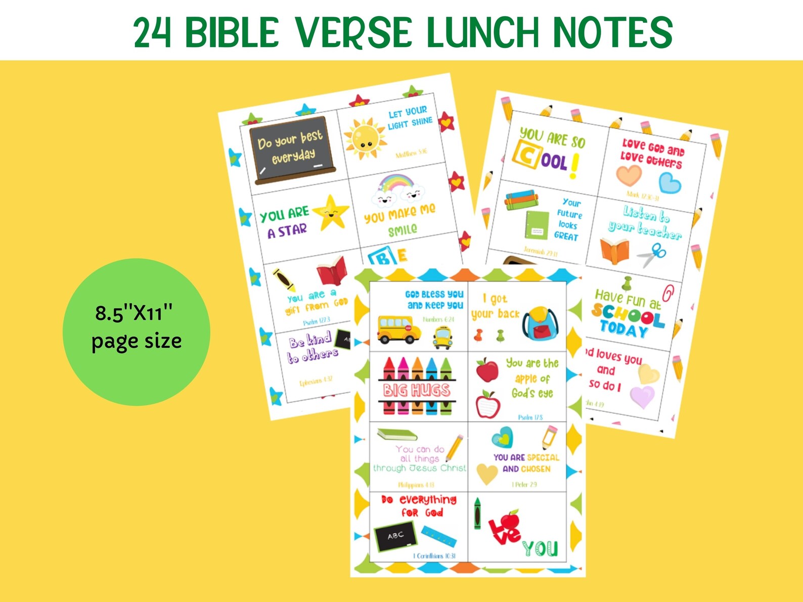 Kids Lunchbox Notes Printable Love Notes School Mini Notes | Etsy