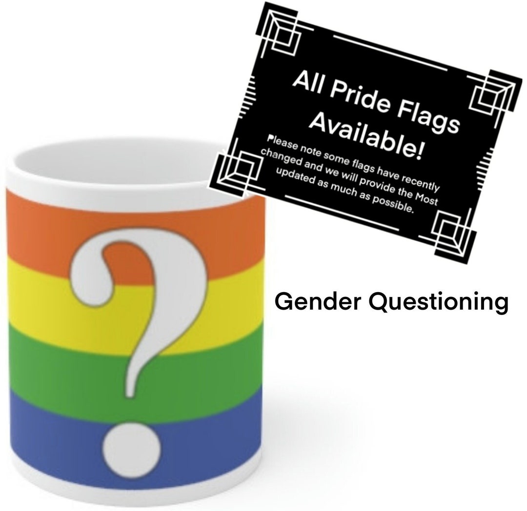 Gender Questioning Pride Flag Ceramic Mug 11oz All Pride - Etsy