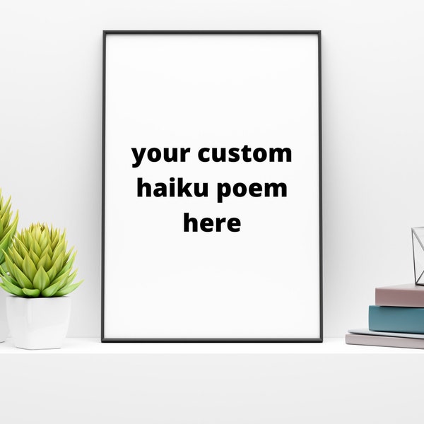 Haiku Poem - Etsy