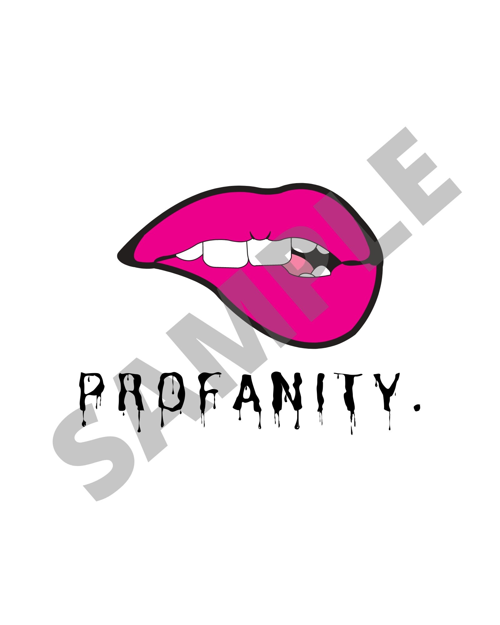 Profanity. Sexy Lip Biting Printable, Digital Download, Digital Print ...