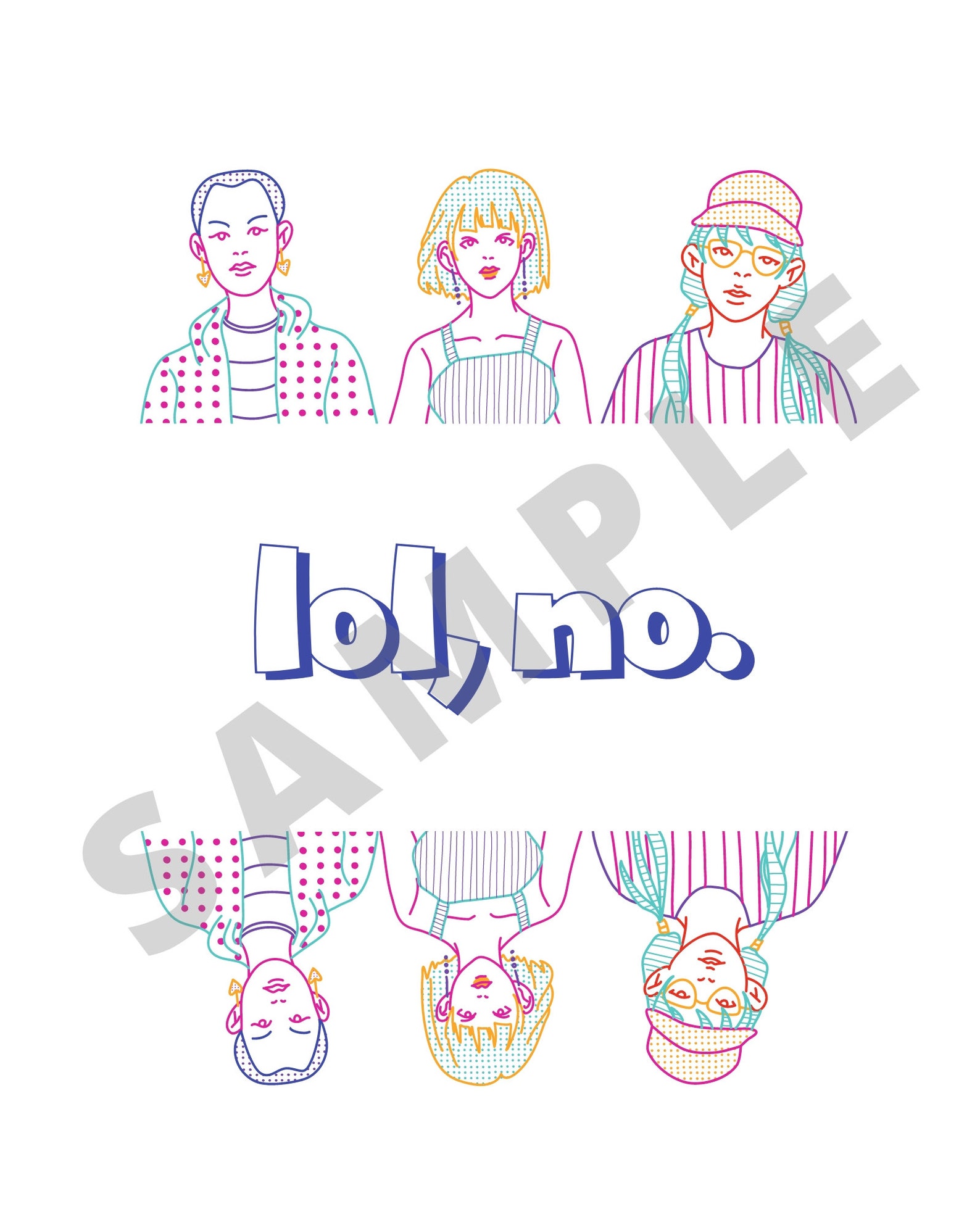 Lol, No Art Print INSTANT DOWNLOAD, Female Art, Digital Print, Home ...