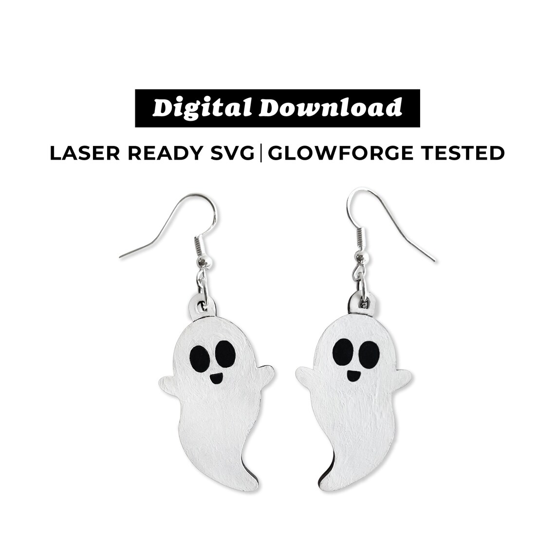 Ghost Dangle Halloween Earrings File Drop Earrings SVG - Etsy