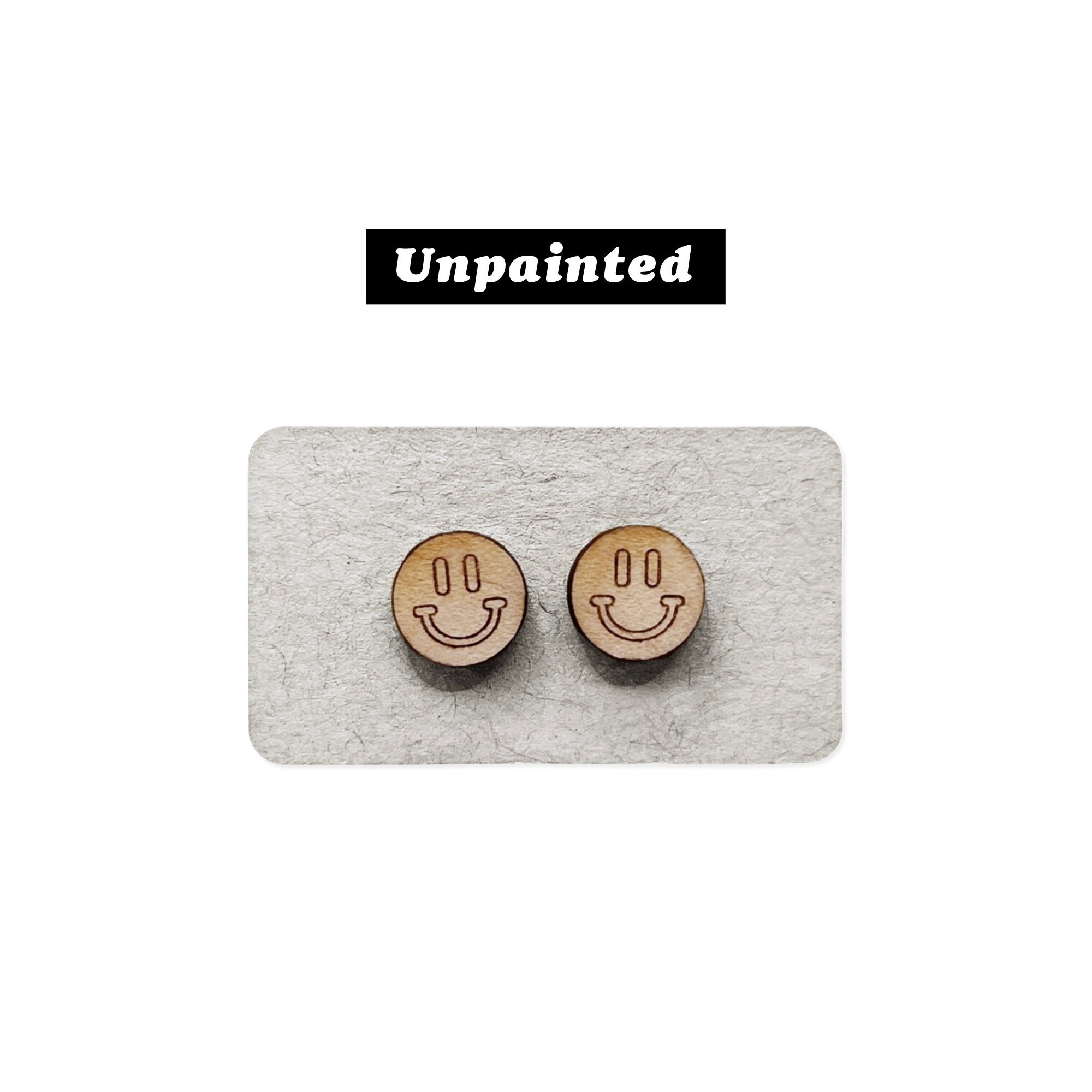 Smiley Face Earrings File - SVG File - Glowforge Ready - INSTANT ...