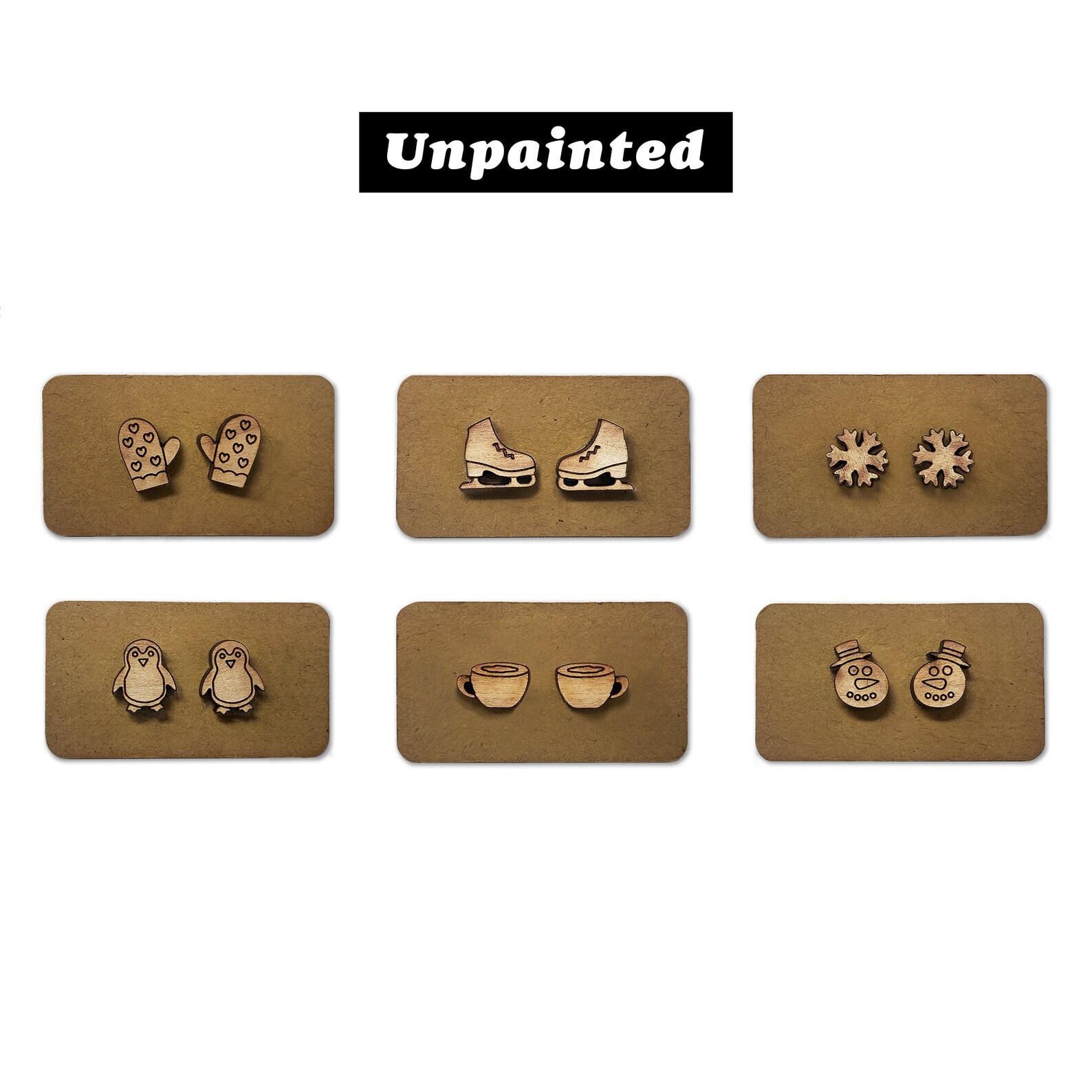 Winter Earring Pack SVG Laser Cut Files Glowforge Ready - Etsy