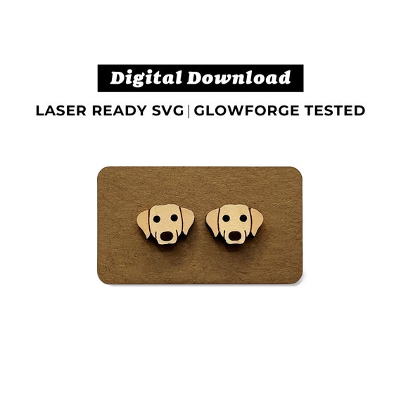 Labrador Earrings File SVG File Glowforge Ready INSTANT - Etsy