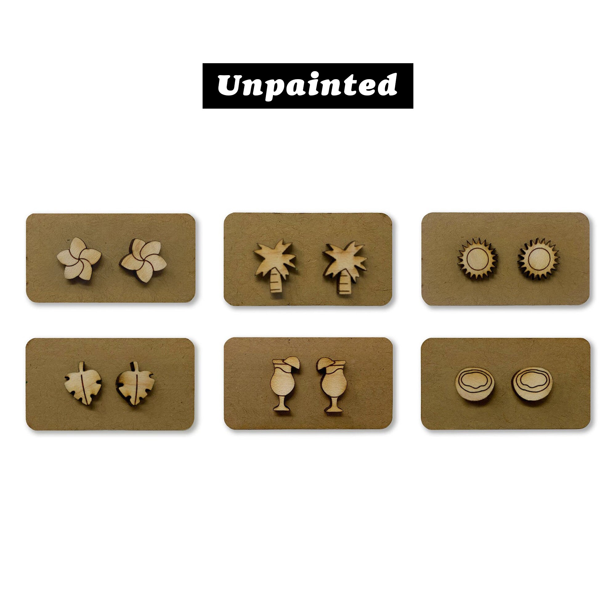 Tropical Earring Pack SVG Laser Cut Files Glowforge Ready - Etsy