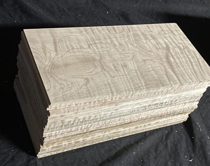 Curly Maple Wood 20 Blanks for Laser, Scroll Saw, Box Making, Wood Art ...