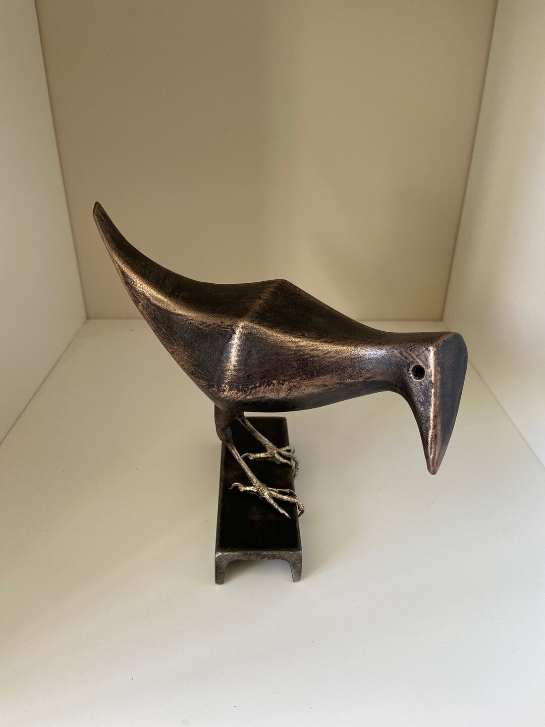 Blackbird - Bronze Abstract Bird Sculpture - Etsy