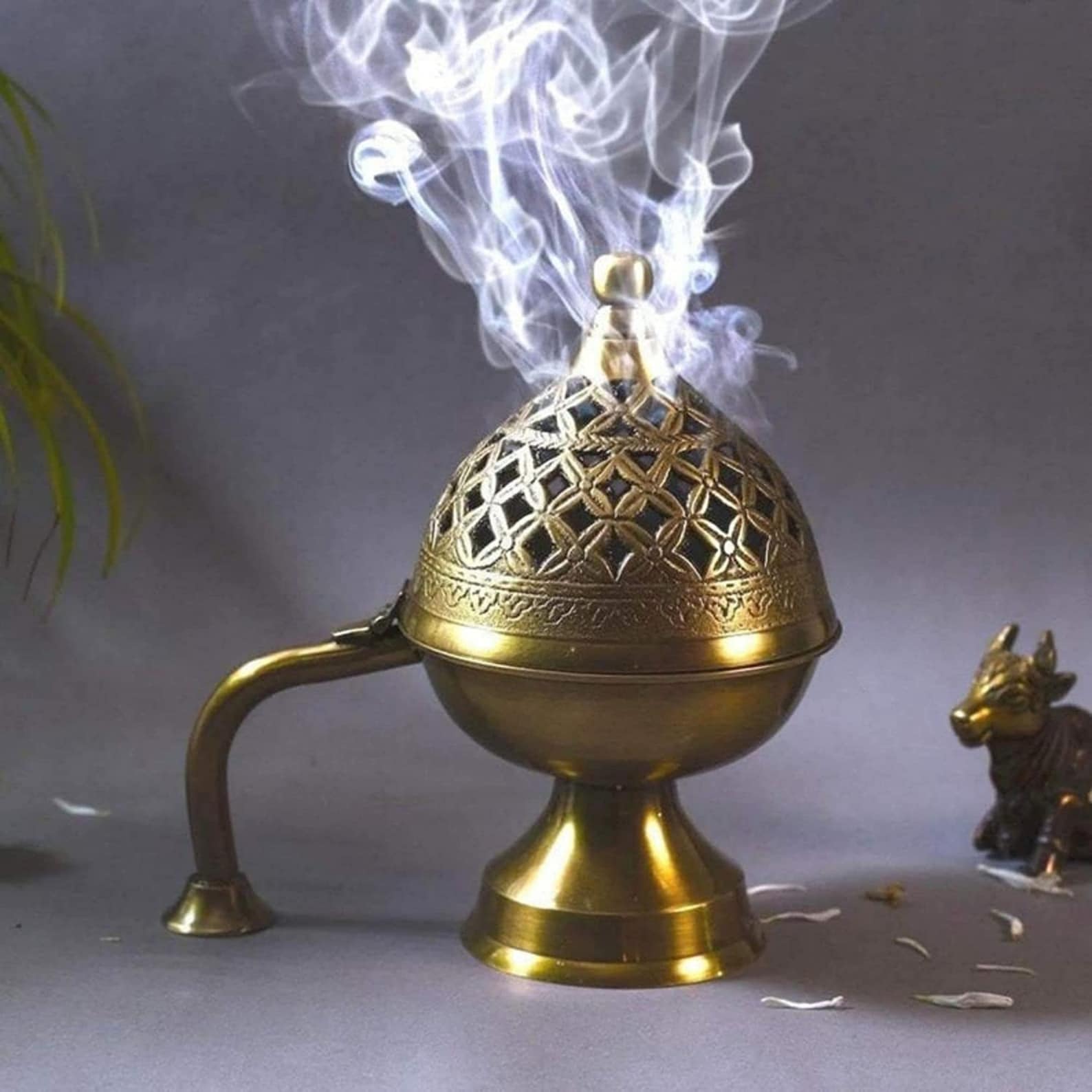 Loban Lamp, Home Purifying Brass Loban Holder, Spiritual Burner for ...