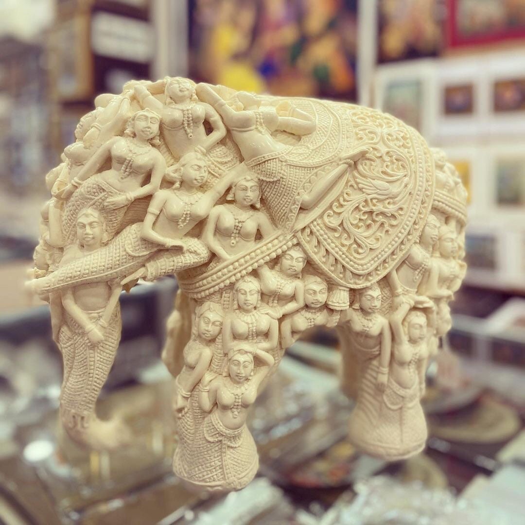 Large Elephant Figurine Elephant Statue Indian Elephant | Etsy