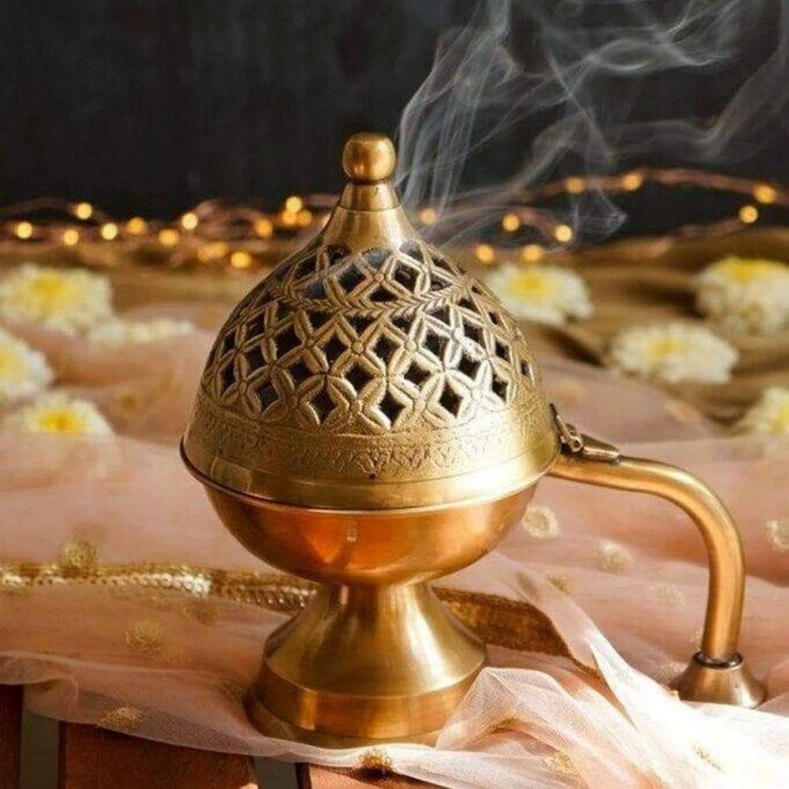 Loban Lamp, Home Purifying Brass Loban Holder, Spiritual Burner for ...