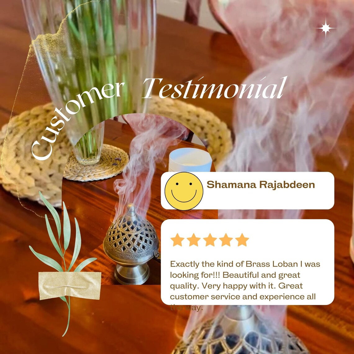 Loban Lamp, Home Purifying Brass Loban Holder, Spiritual Burner for ...